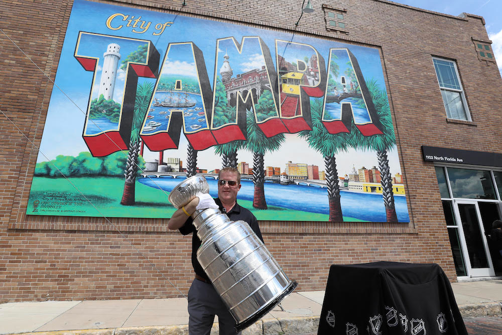 Stanley Cup keeper Mike Bolt brings it on a tour of Tampa Bay ...
