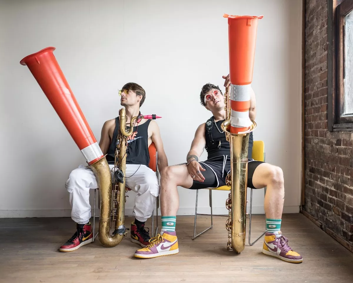 Traffic cone-carrying funk duo Moon Hooch returns to Tampa this weekend ...